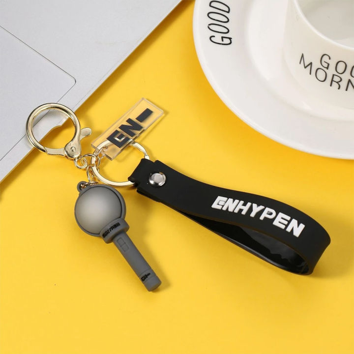 Kpop ENHYPEN Cheer Light Keychain Soft Rubber Key Chain Pendant | Daraz ...