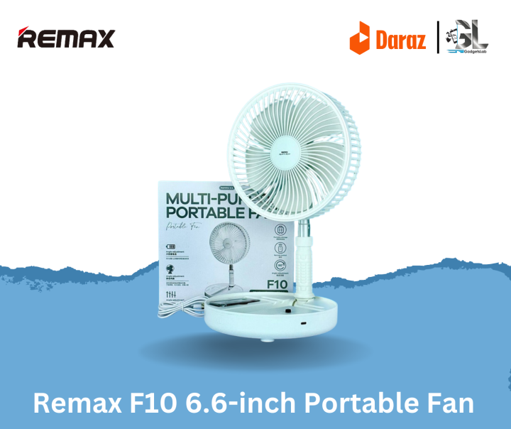 Remax F10 6.6-inch Multi-Purpose Portable Fan | Daraz.com.bd