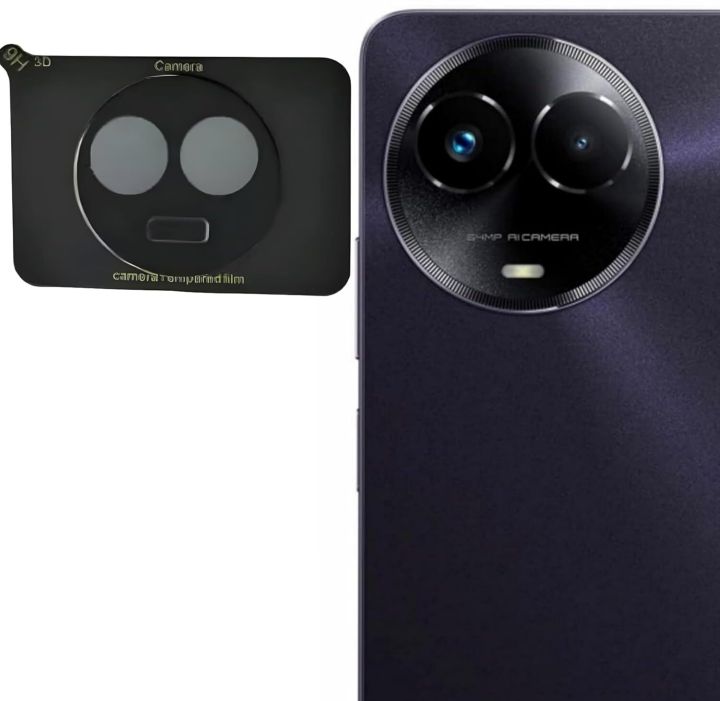 3D Camera Glass Lens Cover Tempered Glass Protector for Realme C67 5G ...