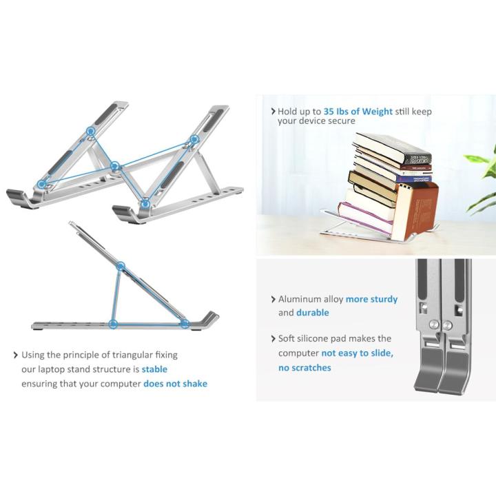Aluminium Alloy Adjustable Multi-Angle Laptop Stand | Daraz.com.bd