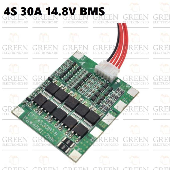 BMS Battery Protection Board 4S 30A 14.8V 18650 AA AAA Lipo Li-ion Lithium Battery BMS Charger ...