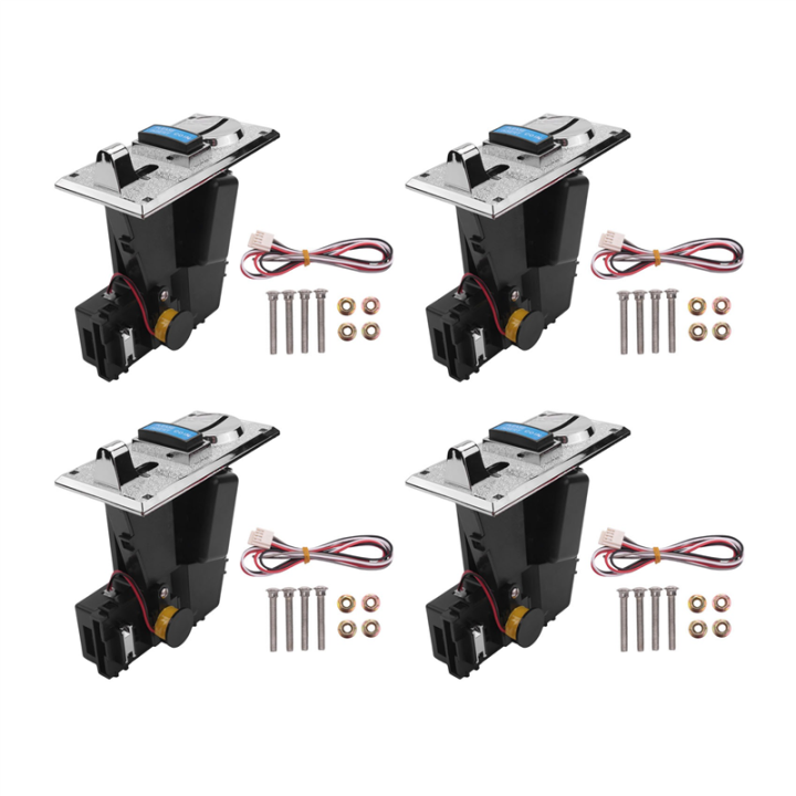 4X Multi Coin Acceptor Electronic Roll Down 4P Port Electronic Coin ...