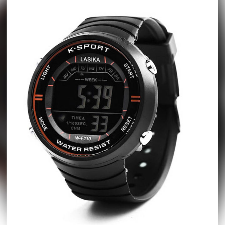 NEW LASIKA W-F110 Water Resistance/ Waterproof Silicon Digital Watch ...