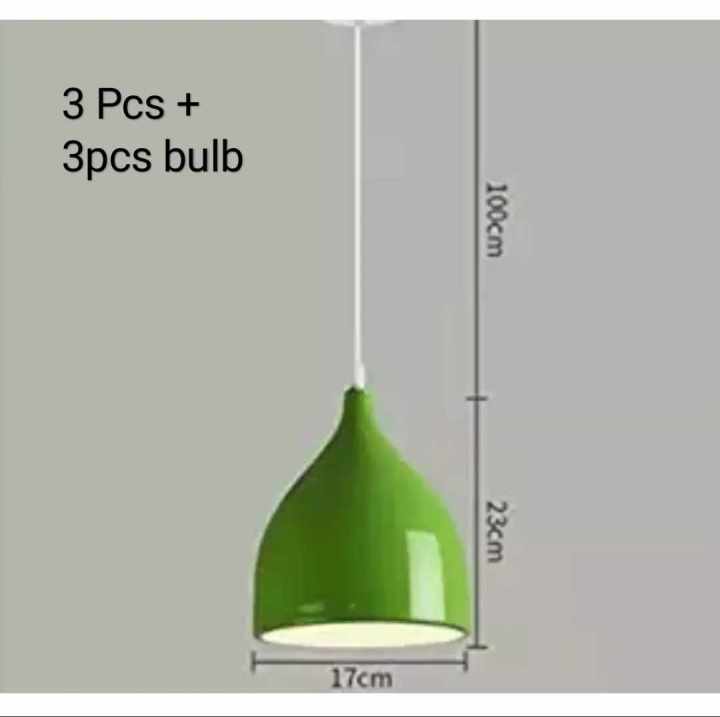 Ceiling Pendant Light Shade Simple - Light,3pcs+3pcs 5watt Bulb | Daraz ...