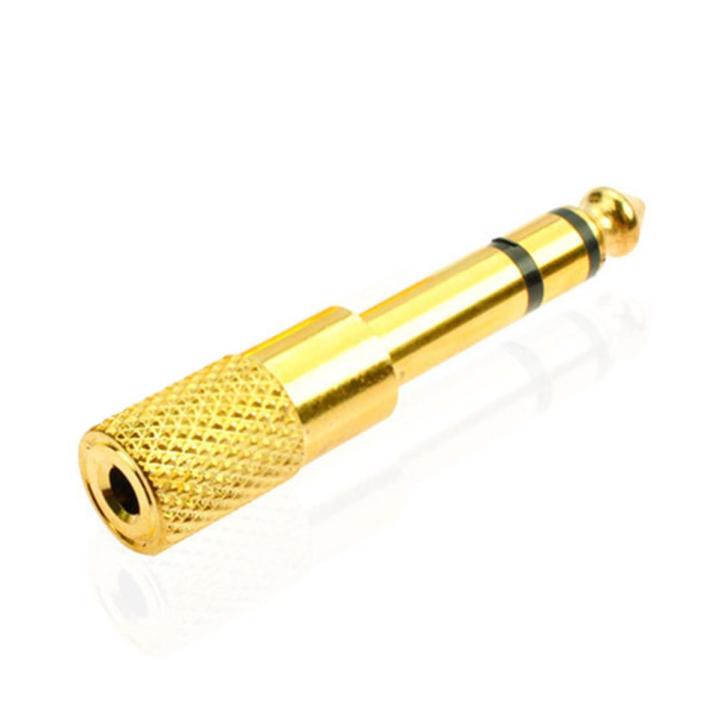 3.5mm to 6.35mm Jack Plug Female to Male Audio Converter Headphone ...