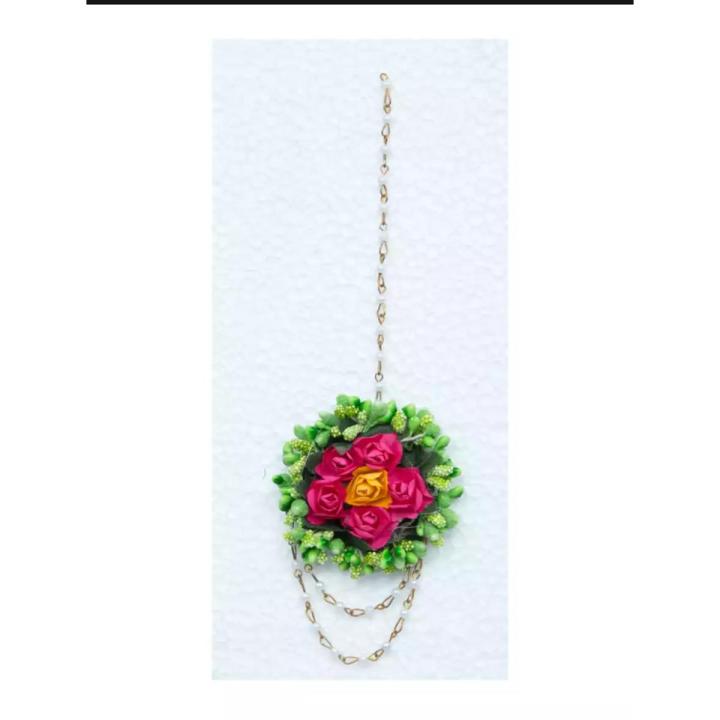 Artificial Floral Tikli For Women (1 Piece)(COLOR CAN BE CUSTOMIZED ...