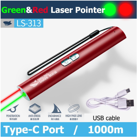 Laser Pointer Pen Portable Super Bright Laser Light Rechargeable Cat Laser Pointer Teach ...