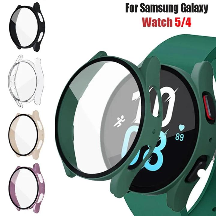 For Samsung Galaxy Watch 4 and Watch 5 Smart Watch Case PC+Tempered ...