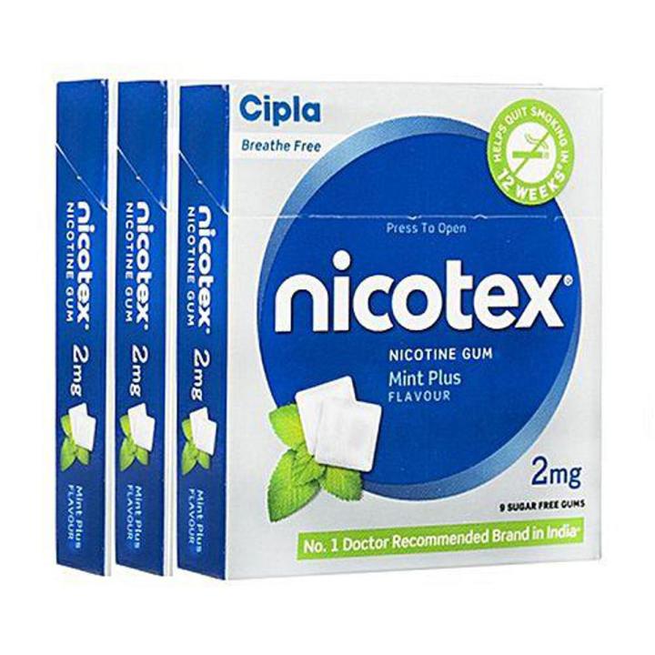 Nicotex Chewing Gum Mint Flavor 2mg - 12PCS x 3Pack= 36Pcs | Daraz.com.bd