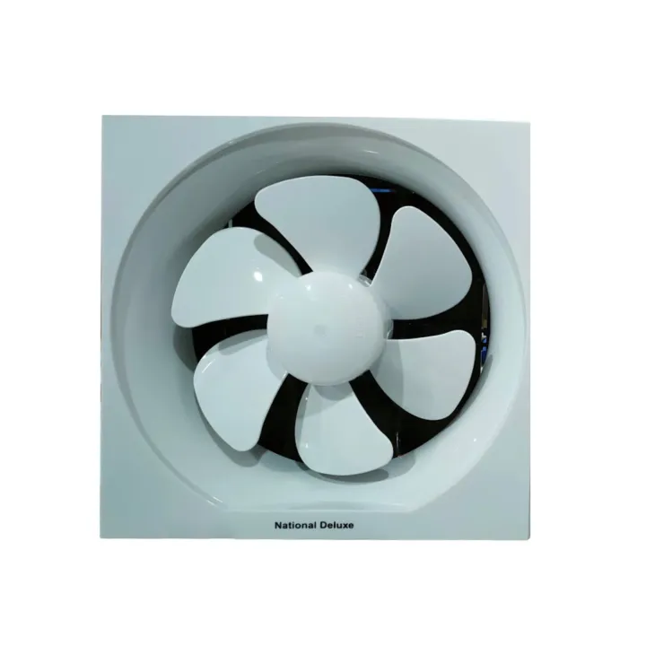 National Deluxe 6 Inch Wall Exhaust Fan White PVC Plastic Ventilation ...
