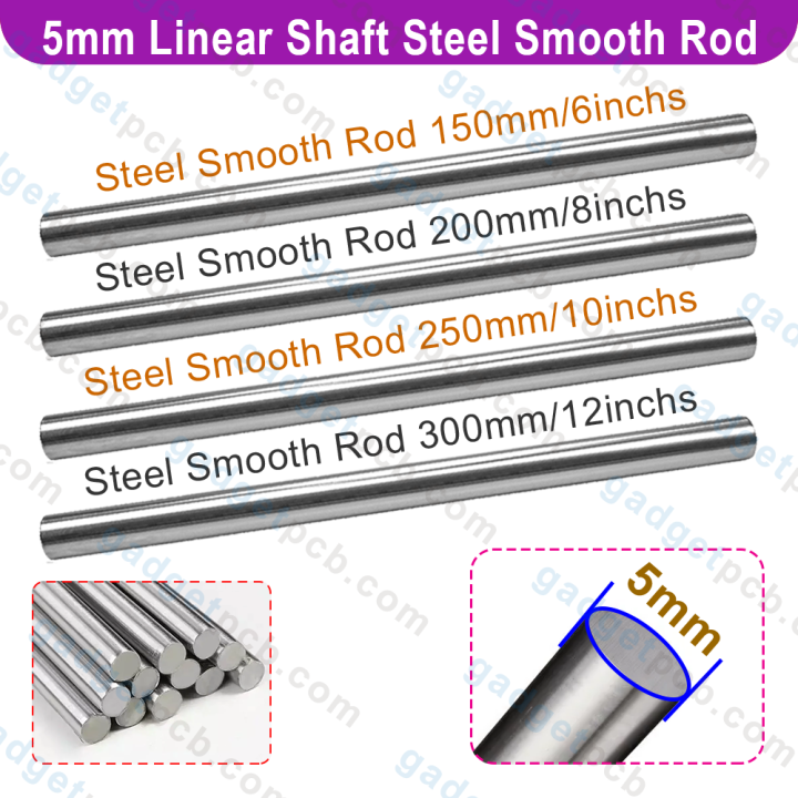 Linear Rail Shaft Rod 5mm Round Rod Length 150mm 200mm 250mm 300mm / 6 ...
