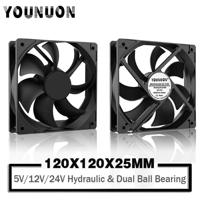 120mm 12cm 12025 Fan 5V 12V 24V 120mm*120mm*25mm Fan DC Brushless Cooling Fan 120x120x25mm USB ...