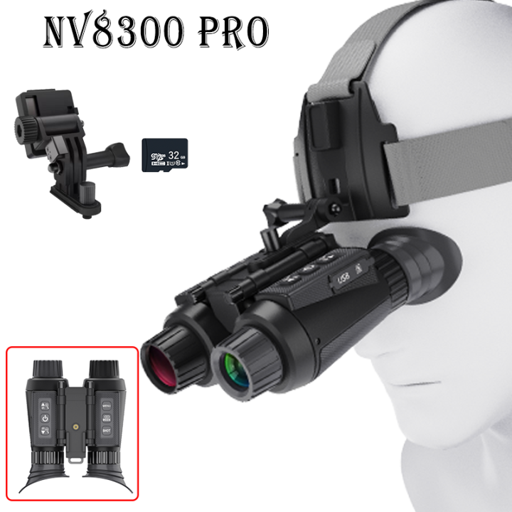 NV8300 Pro 4K FHD Video Helmet Night Vision Binocular 300M Night Range ...