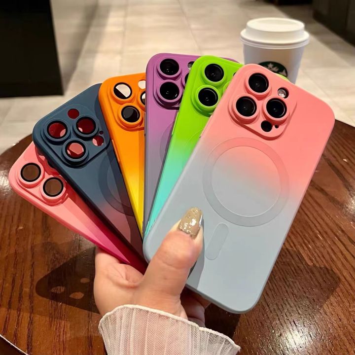Olige Case For iPhone 15 14 Plus 13 12 11 Pro Max Gradient liquid ...