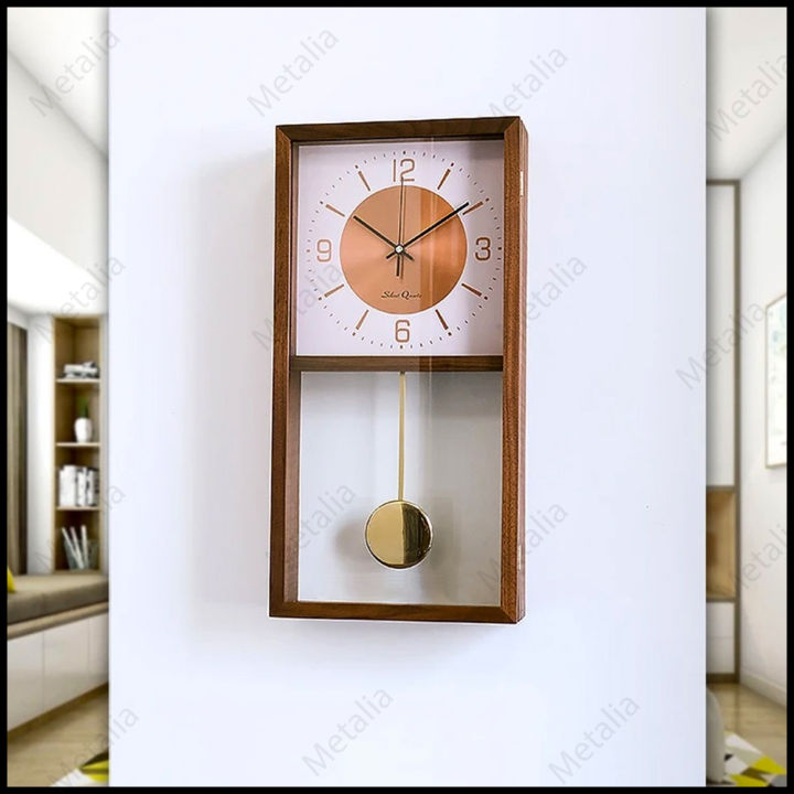 'Wall Clock' Classic Style wooden pendulum clock, retro decorative clock | Daraz.com.bd