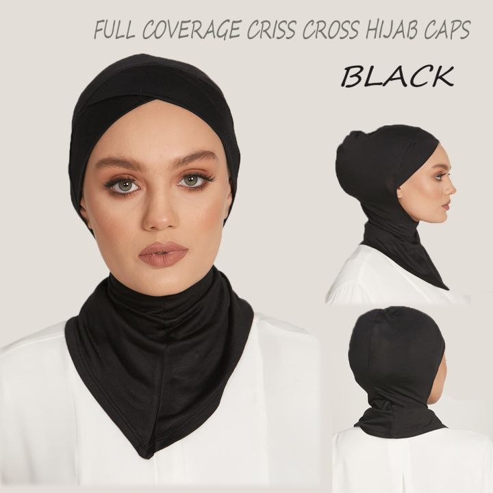 Muslim Underscarf Women Hijab Full Coverage Criss Cross Hijab Muslim ...