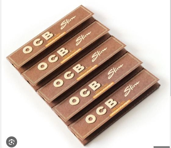 OCB Slim Rolling Papers with Filter Tips – Black Rolling Paper –5 Pack ...