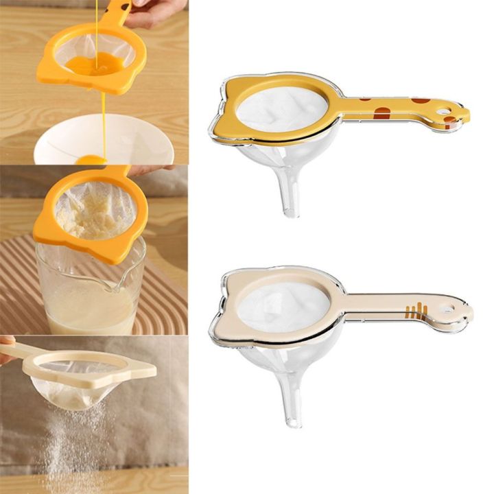 Portable 2 in Funnel Filter with Handle Double-layer 120 Mesh Juice ...