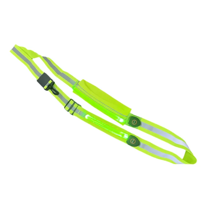 LED Reflective Belt Sash with Phone Holder, High Visibility Reflective ...