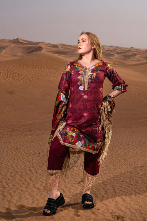 Hayaat Vol-2 Digital Print Sequence EMB. Lawn 3pcs | Daraz.com.bd
