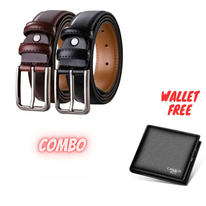 2 Pice Belt Black & Brown Colour Combo Offer Belt For Men ( combo ...
