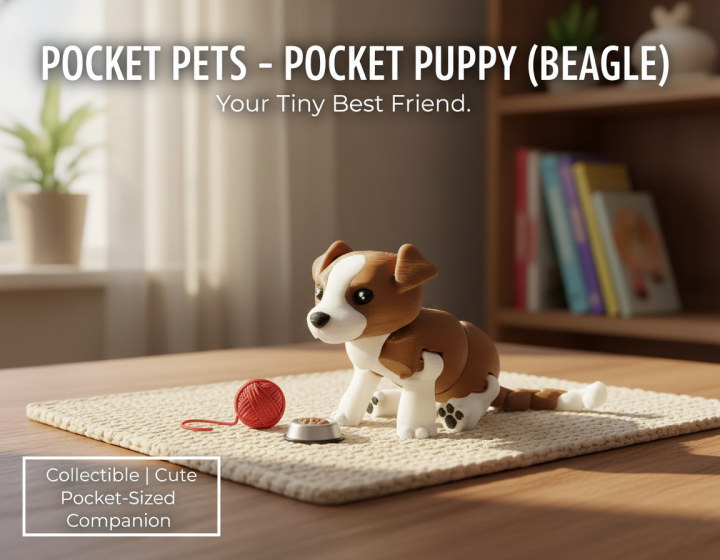 Pocket Puppy (Beagle) – 3D Printed Flexible Dog Toy 🐶 | Articulated ...
