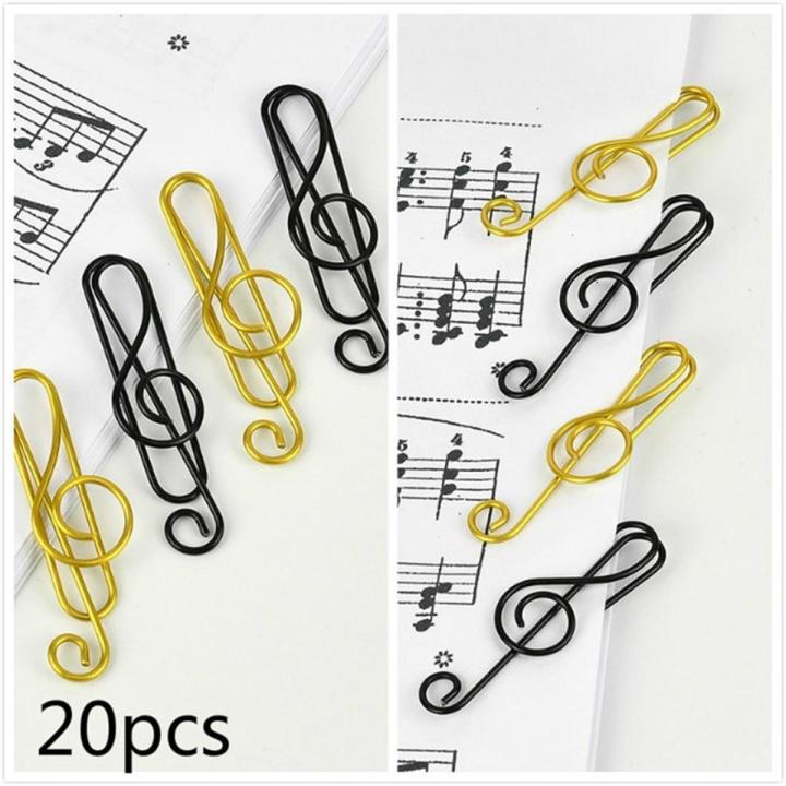 Creative Music Note Shaped Creative File Clamp Paper Clip Bookmark ...