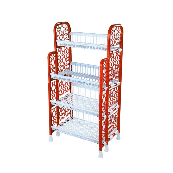 Mrs. Rack - 4 Step W/O Tray - Red | Daraz.com.bd