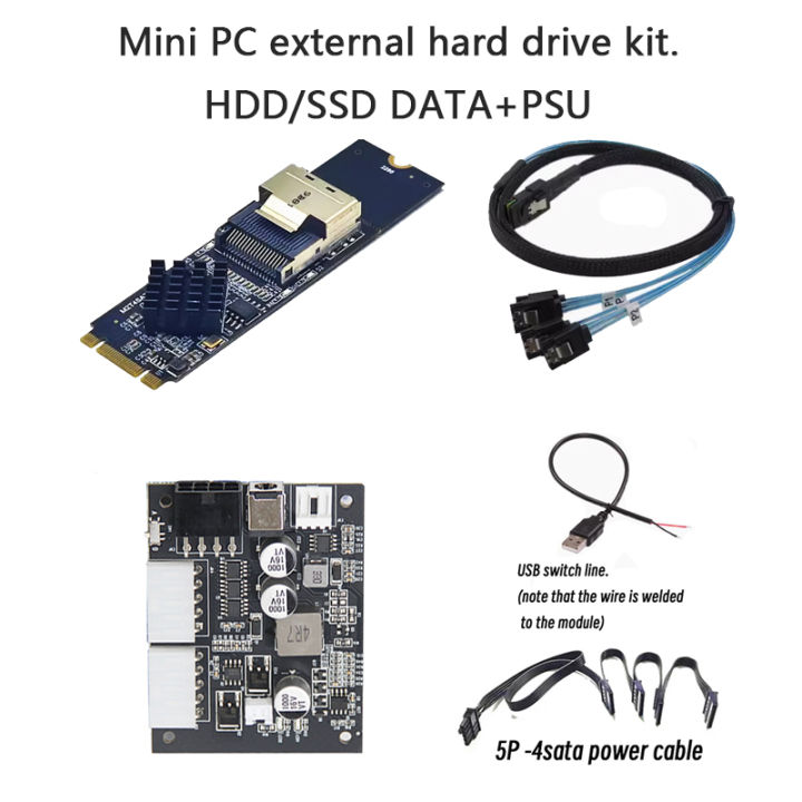 Hard disk expansion add-in kit M.2 NVME PCI-E to SFF-8087 MINI-SAS ...