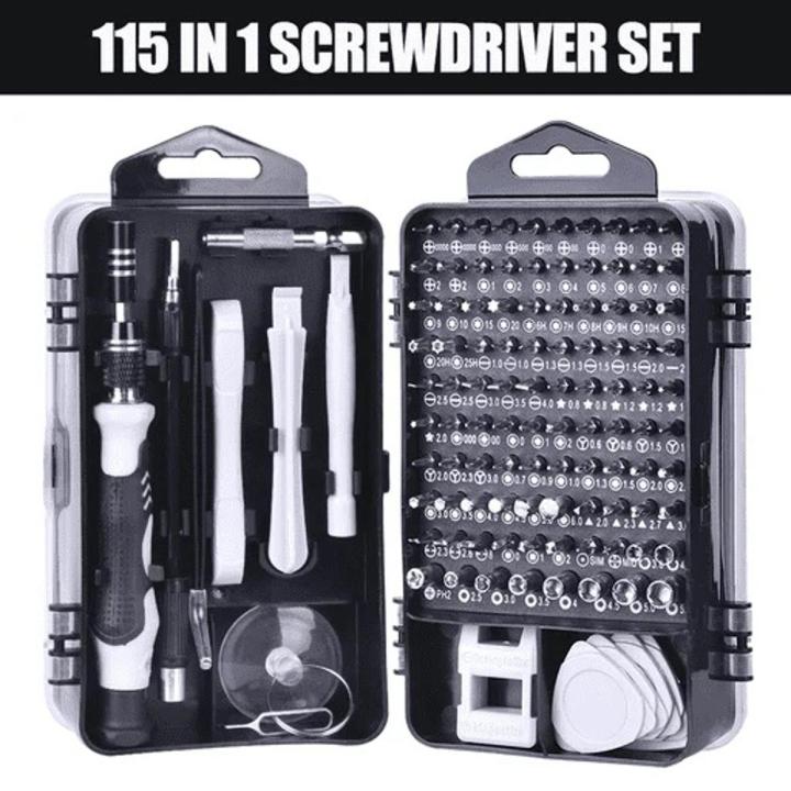 Screwdriver Set 115 In 1 Tool Kit Professional Stainless Steel Screw ...
