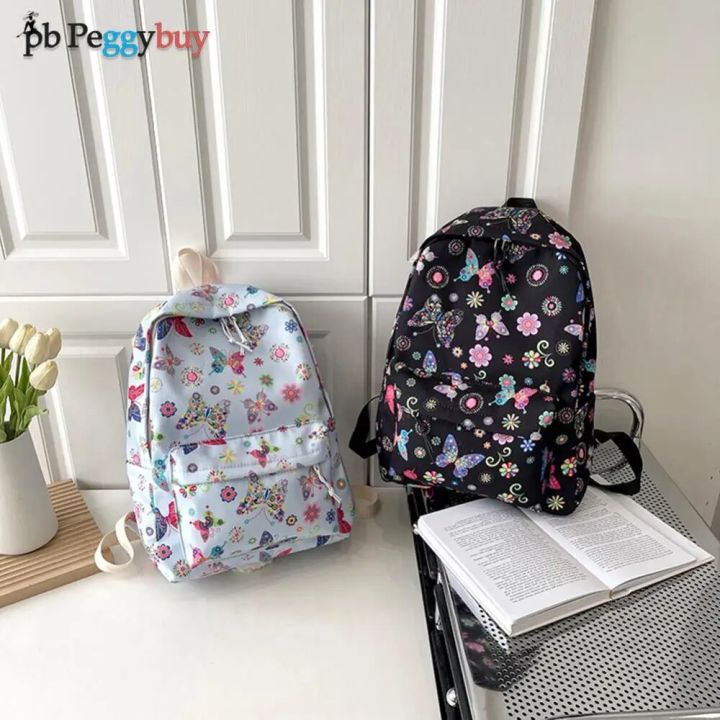 Teenager Sports Knapsack Nylon Large Capacity Cute Student School Bag ...