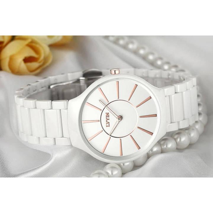 Ceramic Round Steeliness Steel Best Watch For Men's White | Daraz.com.bd