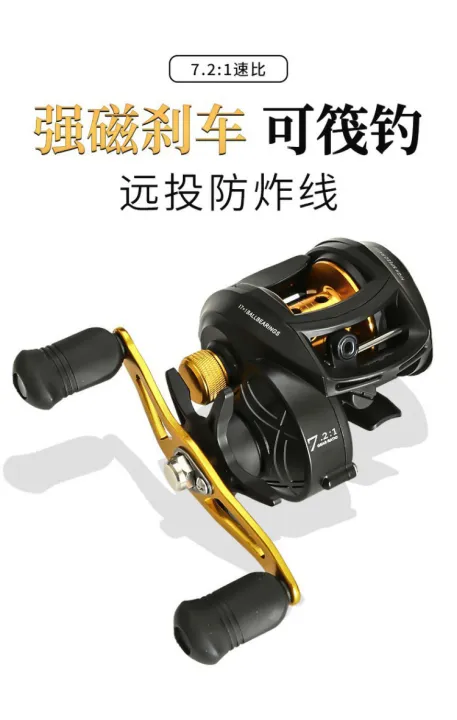 BRAD CASTING FISHING REEL GF2000 GF water drop wheel-black gold right ...