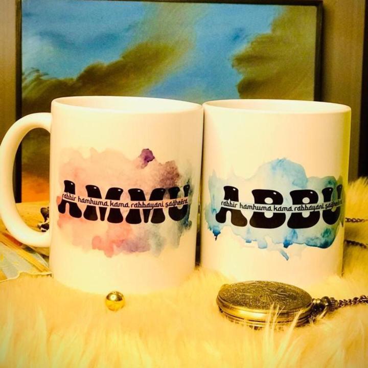 ammu abbu written mug gift mug for ammu and abbu | Daraz.com.bd