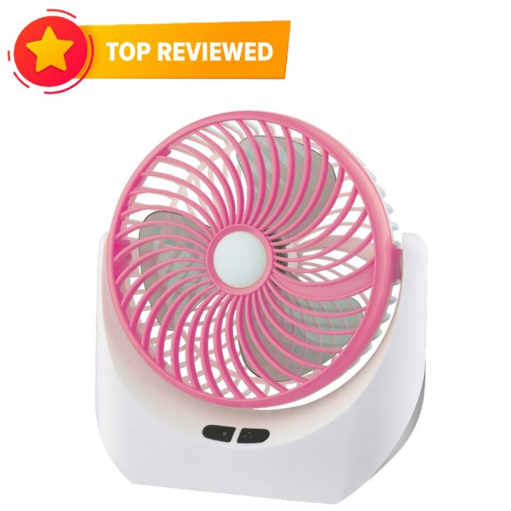 Lithium rechargeable mini table fan with LED light- Sun moon SM-1880 JY ...