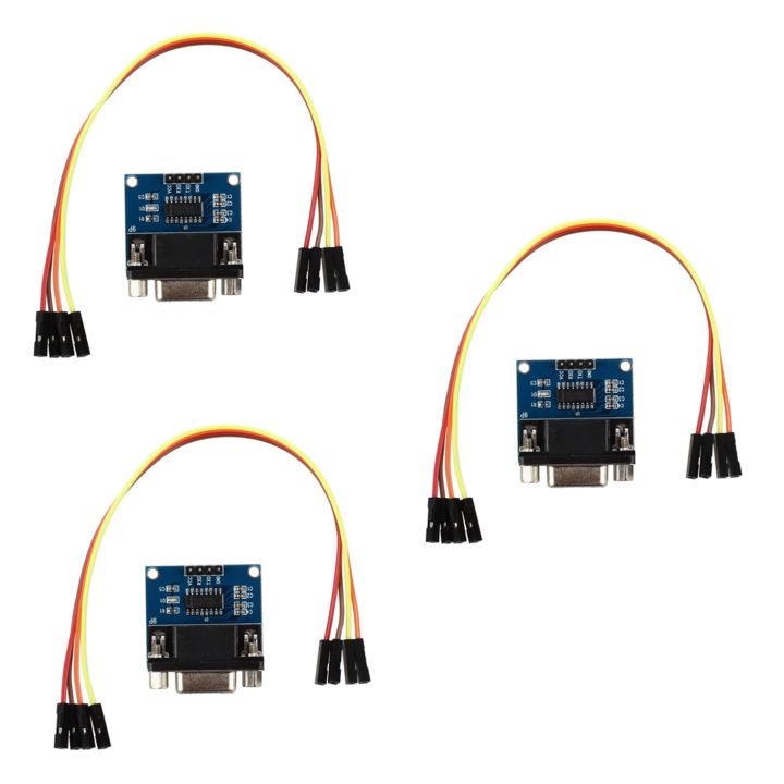 3X MAX3232 RS232 Serial Port to TTL Converter Module DB9 Connector with 12 Jump Cables | Daraz ...