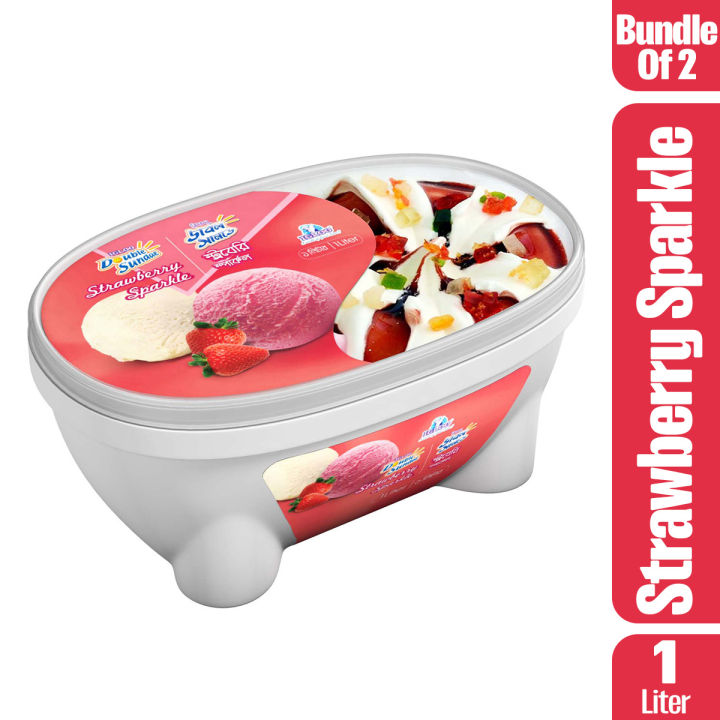 Strawberry Sparkle 1 Liter l Double Sundae l Igloo Ice Cream (Bundle of ...