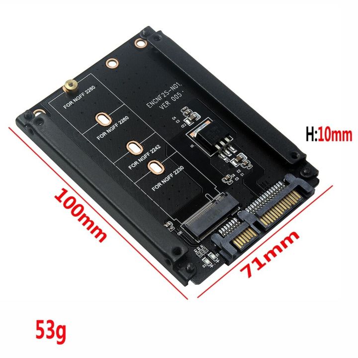 Metal Case Bm Key M.2 Ngff Ssd To 2.5 Sata 6gb Adapter With Enclosure ...