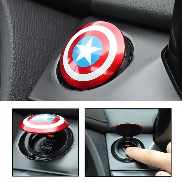 Marvel Captain America Car Engine Start Stop Button Protective Cover ...