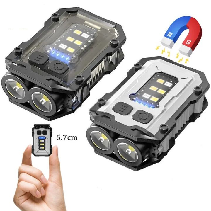 Multifunctional Mini EDC Keychain Light USB Rechargeable Flashlight ...