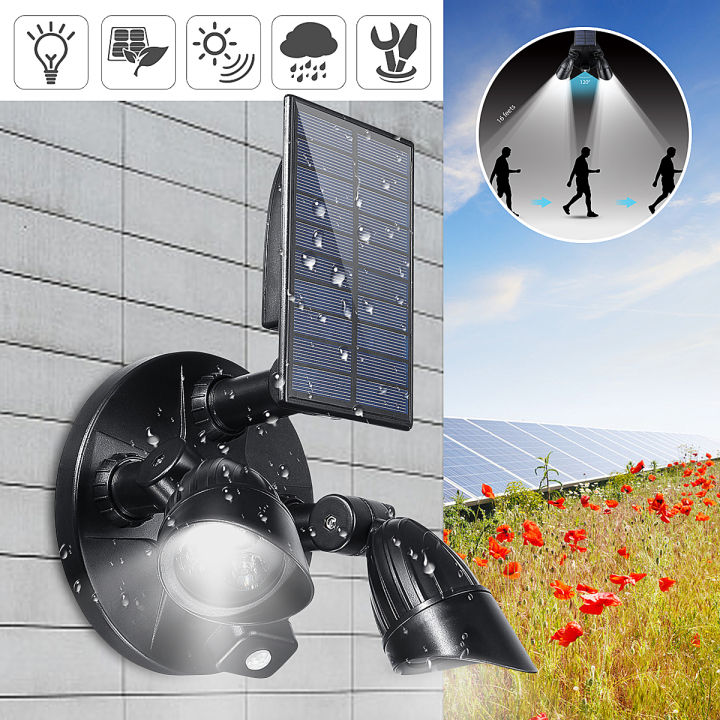 Durable 6 LEDS outdoor garden wall light PIR Sensor Solar Power Lamp ...
