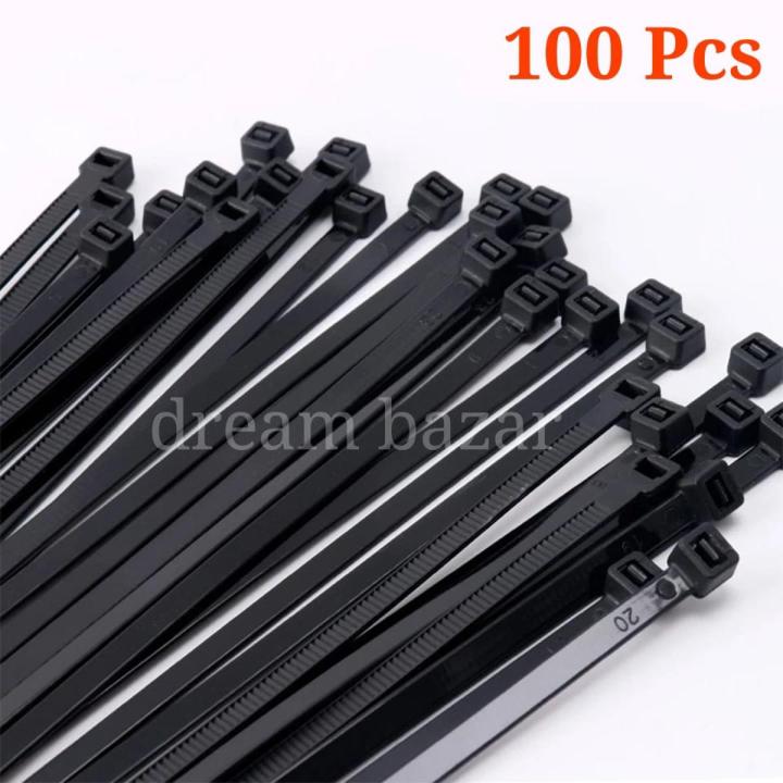 PLASTIC NYLON CABLE TIE LOCK 10" (100 Pcs) | Daraz.com.bd