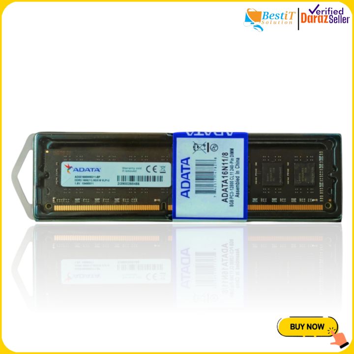ADATA DDR3 8GB 1600MHz Desktop Ram With 2Year Warranty | Daraz.com.bd