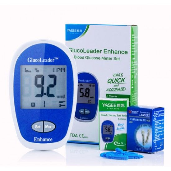 Diabetic Monitoring Machine (Gluco Leader) Blue | Daraz.com.bd