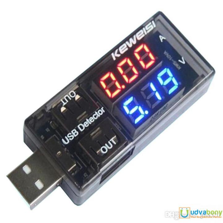 Usb Multifunction Ampear And Voltage Detector Capacity Digital Tester Bd