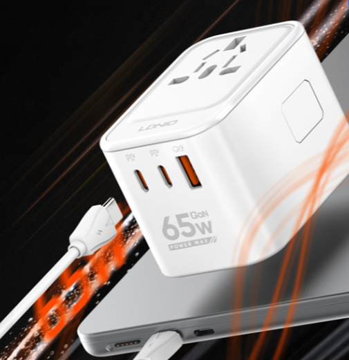 LDNIO 3 USB Ports 65W GaN Travel Adapter (Z6) | Daraz.com.bd