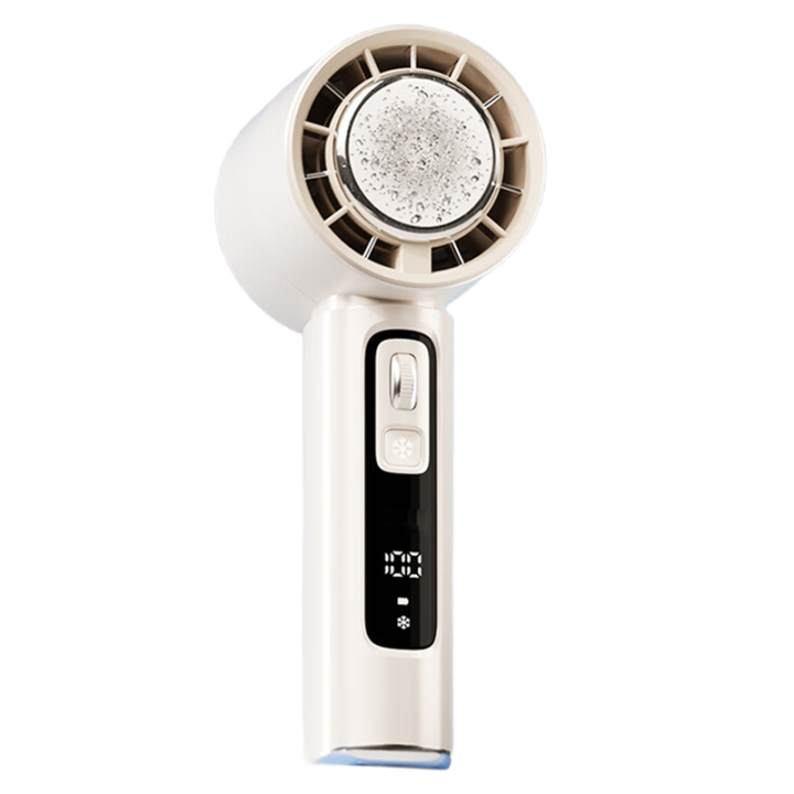 Portable Handheld Fan Turbo Mini Fan with LED Display Ice Cooling ...