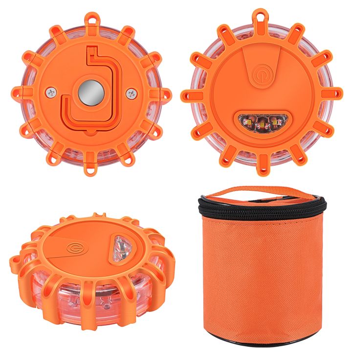 3 Pack LED Road Flares Emergency Lights Roadside Safety Warning Lights ...