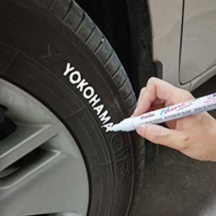 White Tyre Marker waterproof lasting white markers tire tread rubber ...