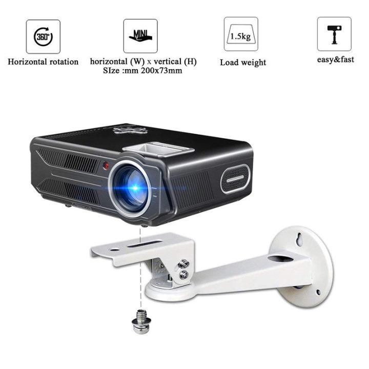 360 Angle Mini Projector Ceiling Wall Mount Universal Projection ...